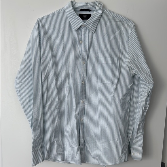 1901 | Shirts | 91 Mens Blue Striped Seersucker Shirt | Poshmark